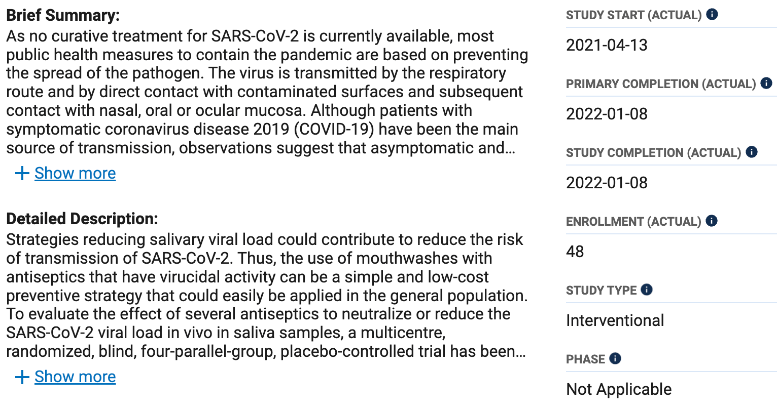 Mira: Evaluation of the Efficacy of Mouth Rinses With Commercial ...