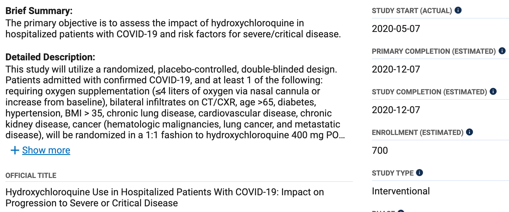 WellStar: Hydroxychloroquine Use in Hospitalized Patients With COVID-19 ...
