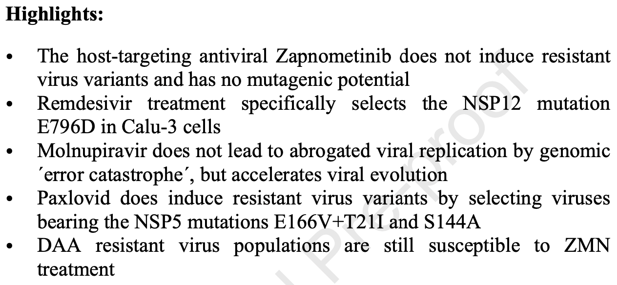Schreiber: The host-targeted antiviral drug Zapnometinib exhibits a ...