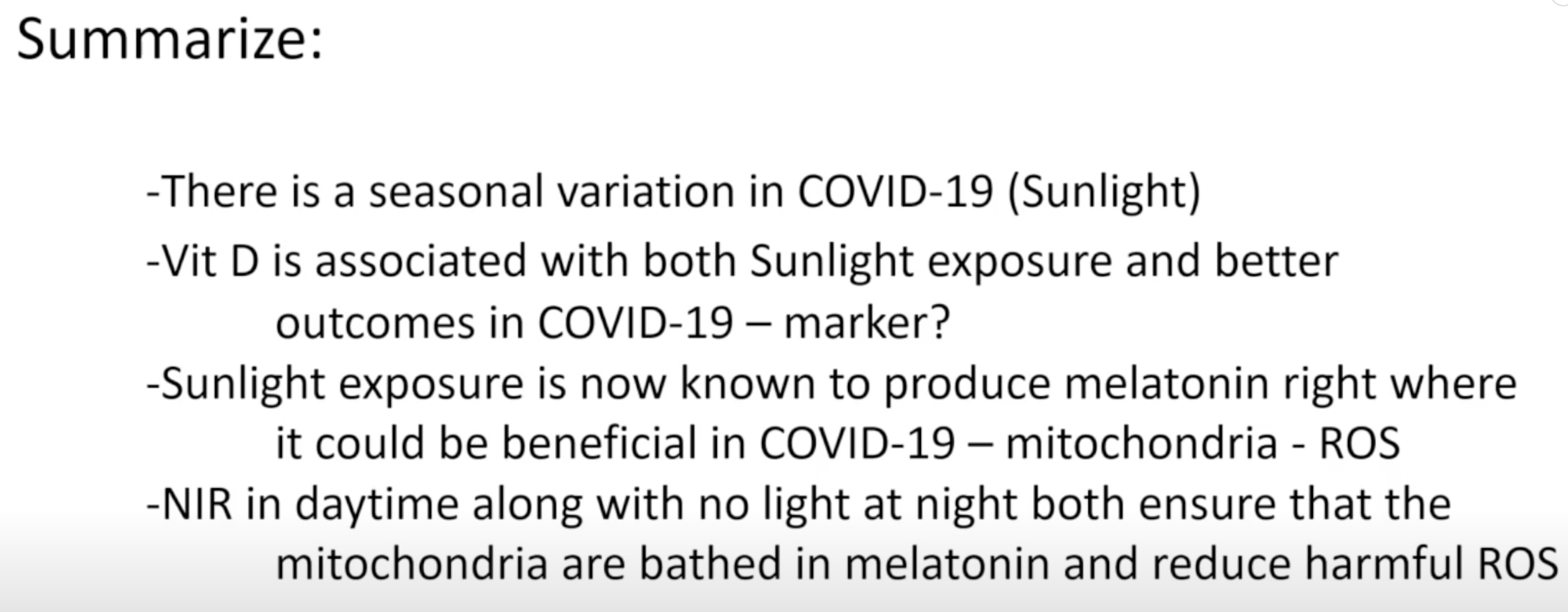 Seheult: The Case for Sunlight in COVID 19 Patients: Oxidative Stress